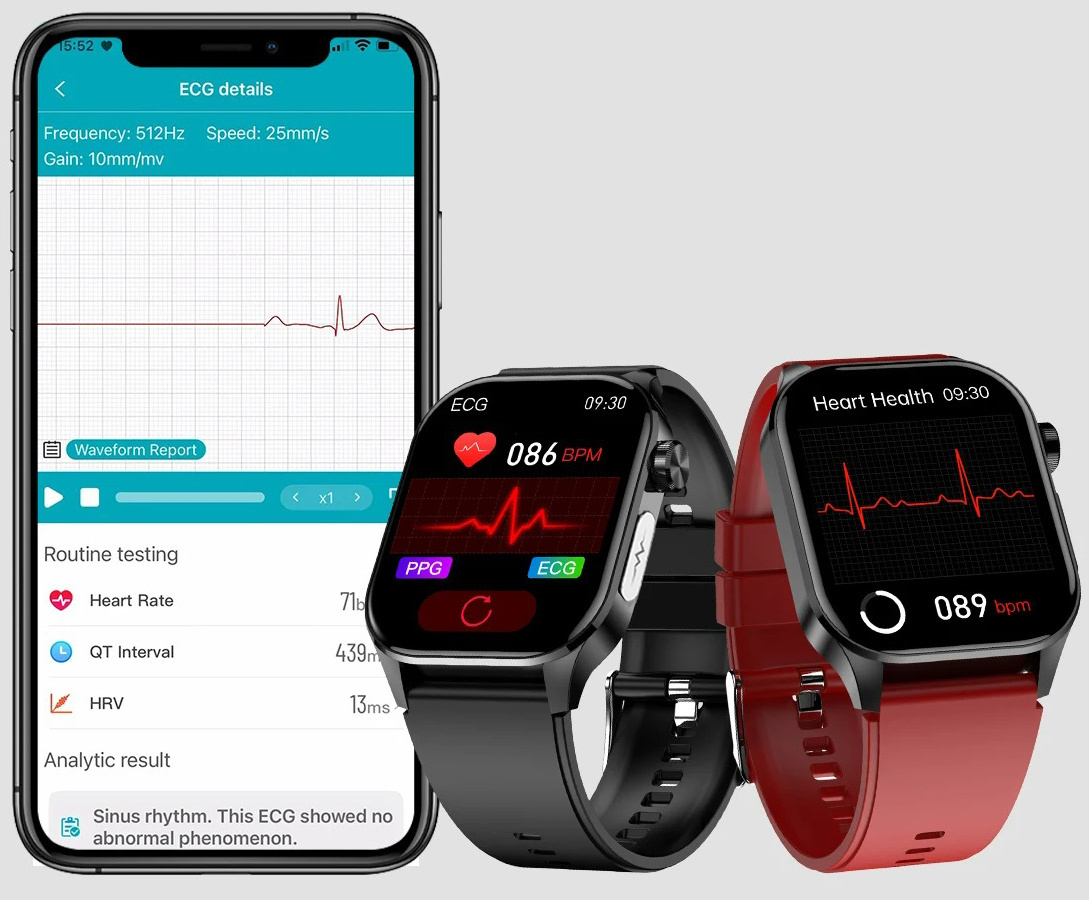 Lazird > ZEGAREK SMARTWATCH AMOLED EKG POMIAR CUKRU CIŚNIENIE TEMPERATURA